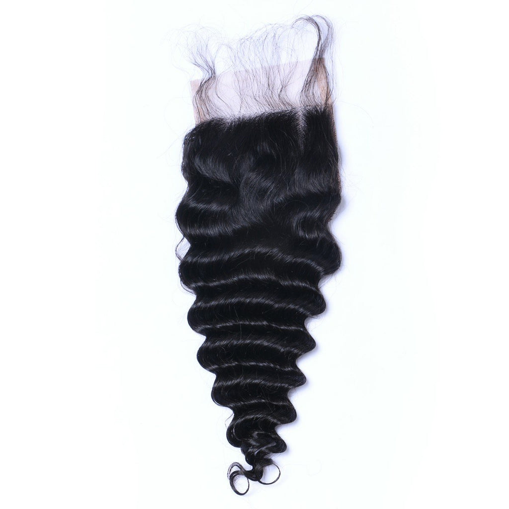 Lace Closure HD Brazilian Deep Wave Human Hair – Virgin Brazilian